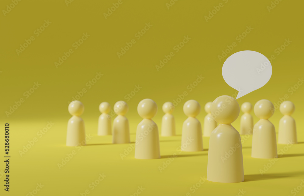 speech bubble with human people resource management and recruitment ...