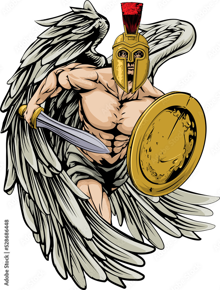 Strong angel Stock Illustration | Adobe Stock