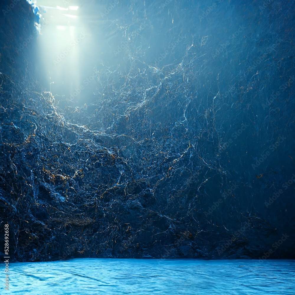 Abstract concept art, ocean waves & sun light. Patterns, textures and ...