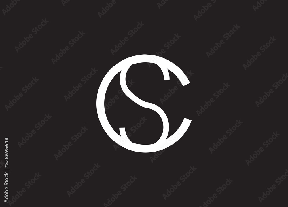 SC Abstract Letters Logo Monogram logo design Stock Vector | Adobe Stock