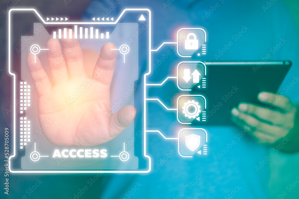 Hand palm identification to access personal financial data. E-kyc ...