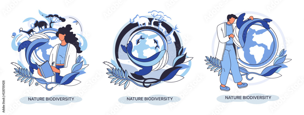 Biodiversity in nature as environment variety of life on Earth planet ...