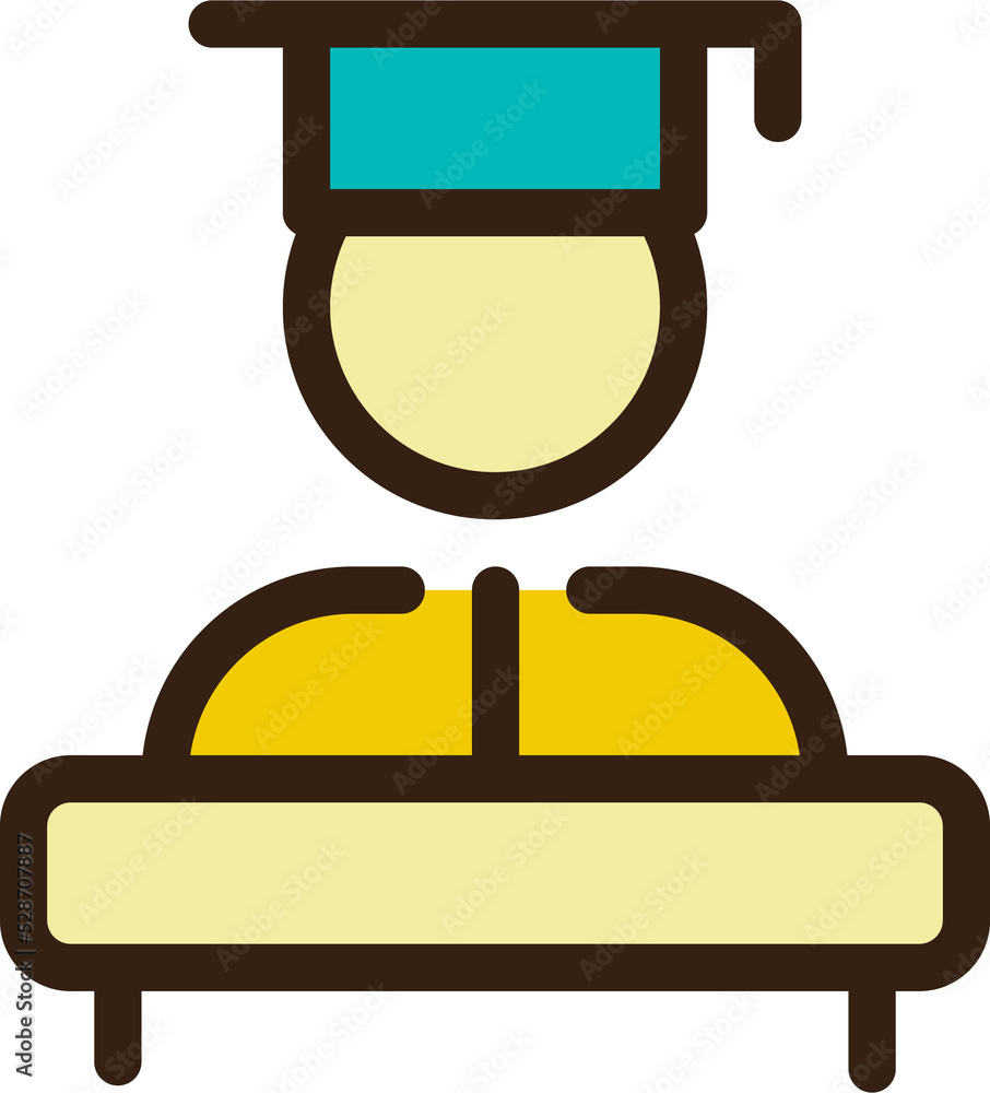 Graduation ceremony pixel perfect RGB color ui icon. Valedictory speech ...