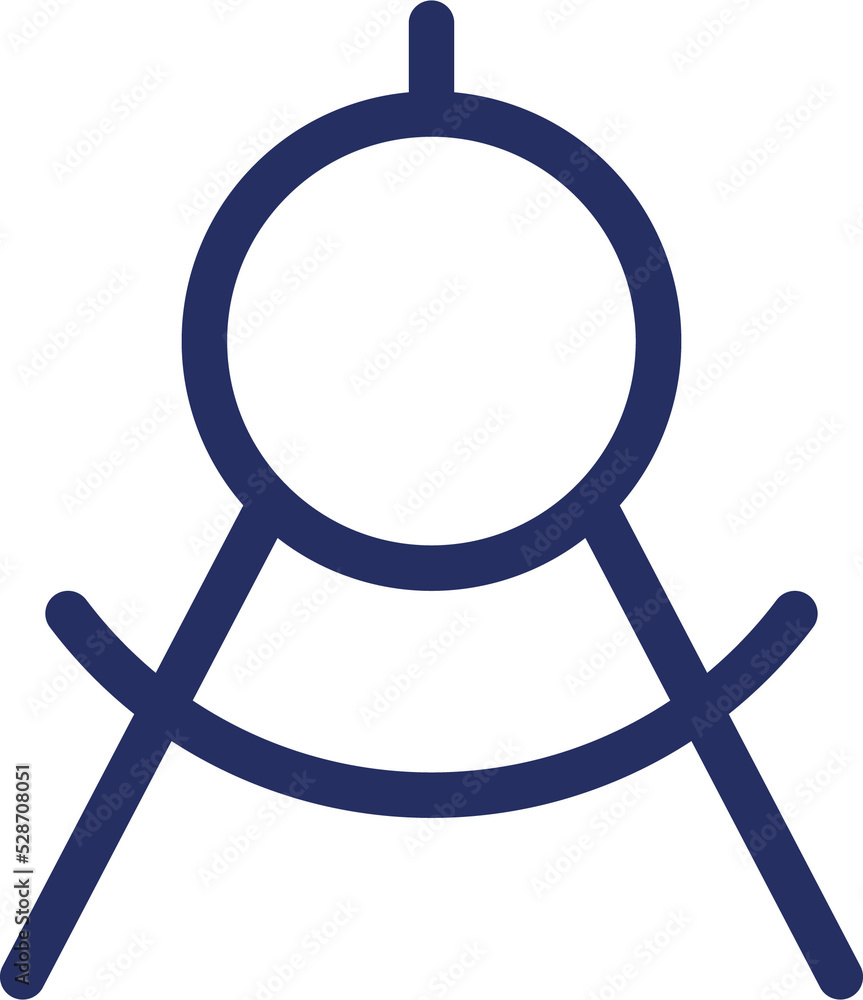 Mathematics class linear ui icon. Math course. Dividers tool ...