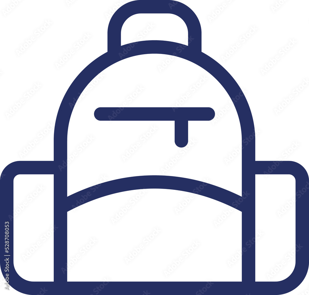 School backpack linear ui icon. Rucksack for high school, college ...