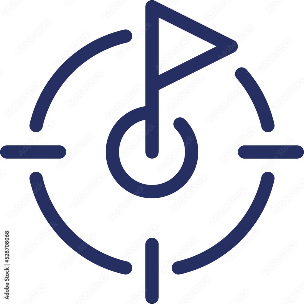 Goal setting linear ui icon. Steps toward achievement. Making progress ...