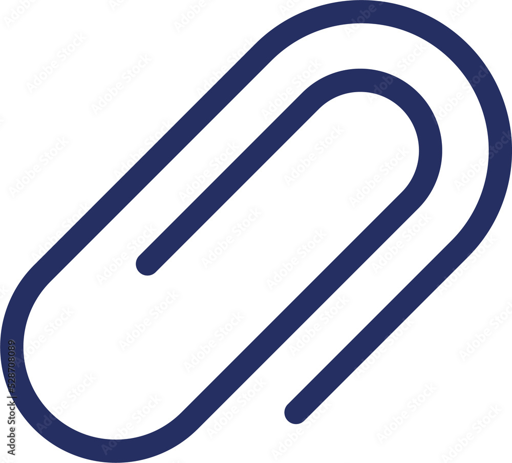 Paperclip linear ui icon. Stationery supply. Office accessory. Hold ...