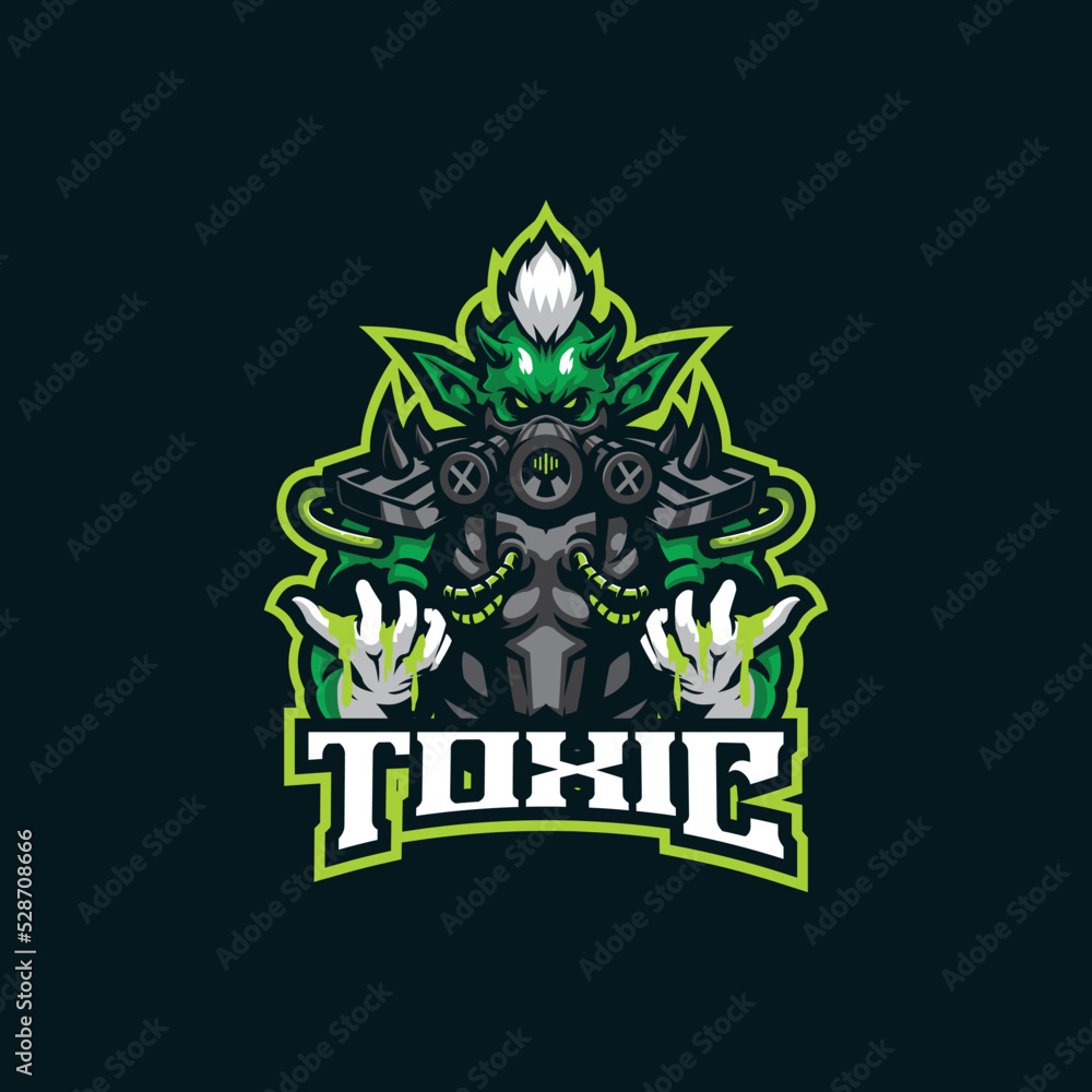 Toxic mascot logo design vector with modern illustration concept style ...