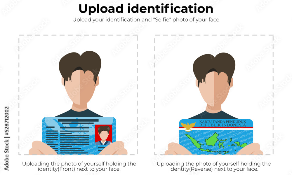 Upload identification illustration with indonesian republic citizenship ...