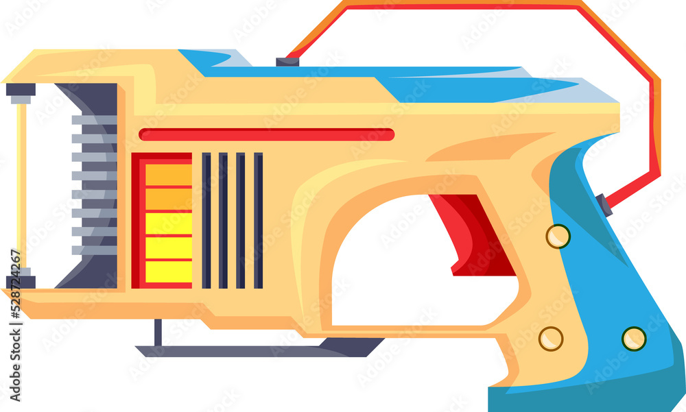 Blaster kids toy gun laser ray cosmic space weapon Stock Illustration ...