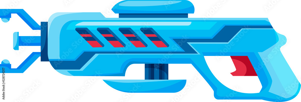 Tech assault gun isolated sci-fi futuristic weapon Stock Illustration ...