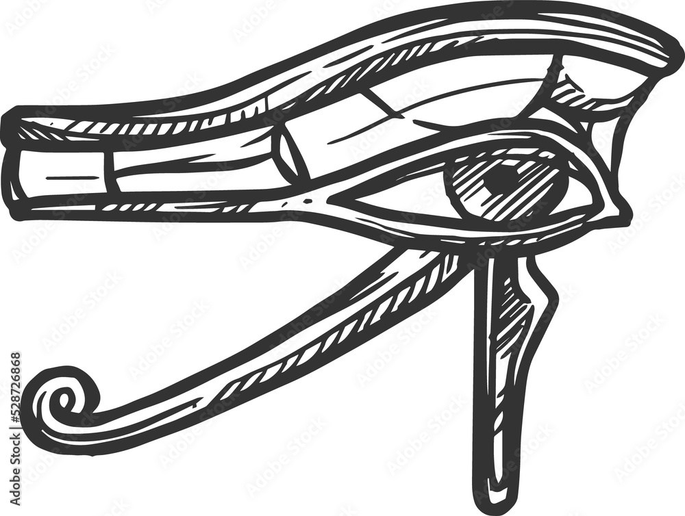 Poster Horus eye isolated ancient Egypt wadjet, wedjat – Wall Art ...