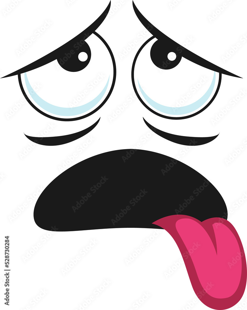 Exhausted Face Cartoon