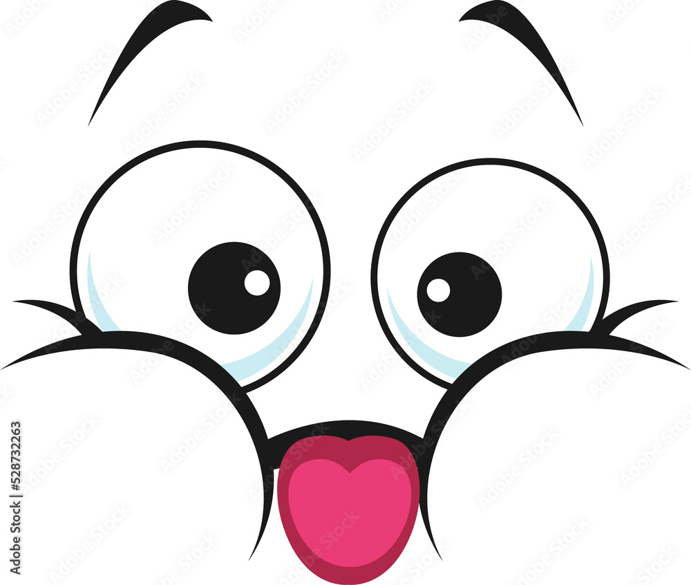Smiley making fun in playful way, emoticon tongue Stock Illustration ...