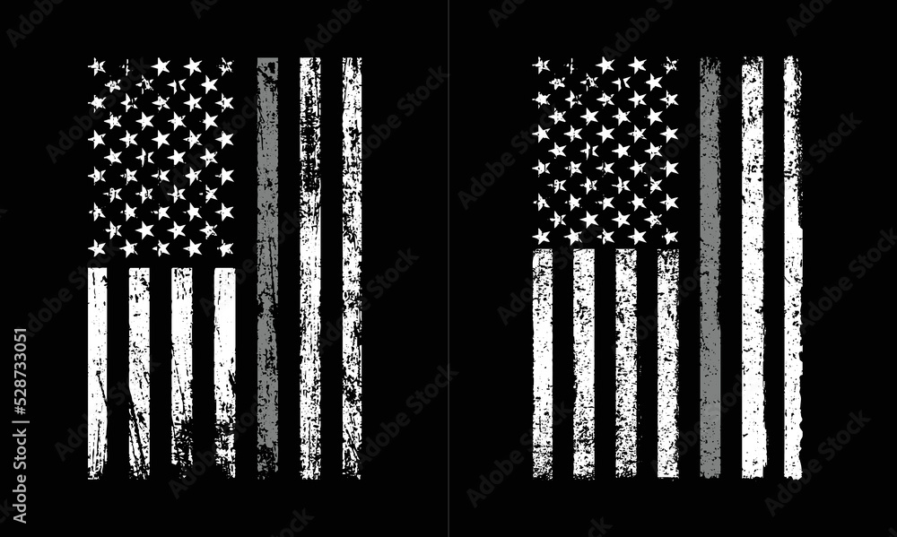Thin Gray Line Flag Design Stock Vector | Adobe Stock