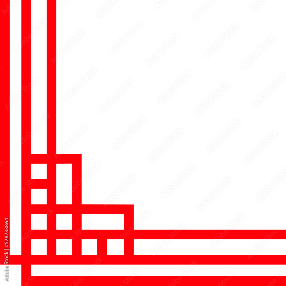 Chinese lines in edge, art deco corner filigree Stock Illustration ...