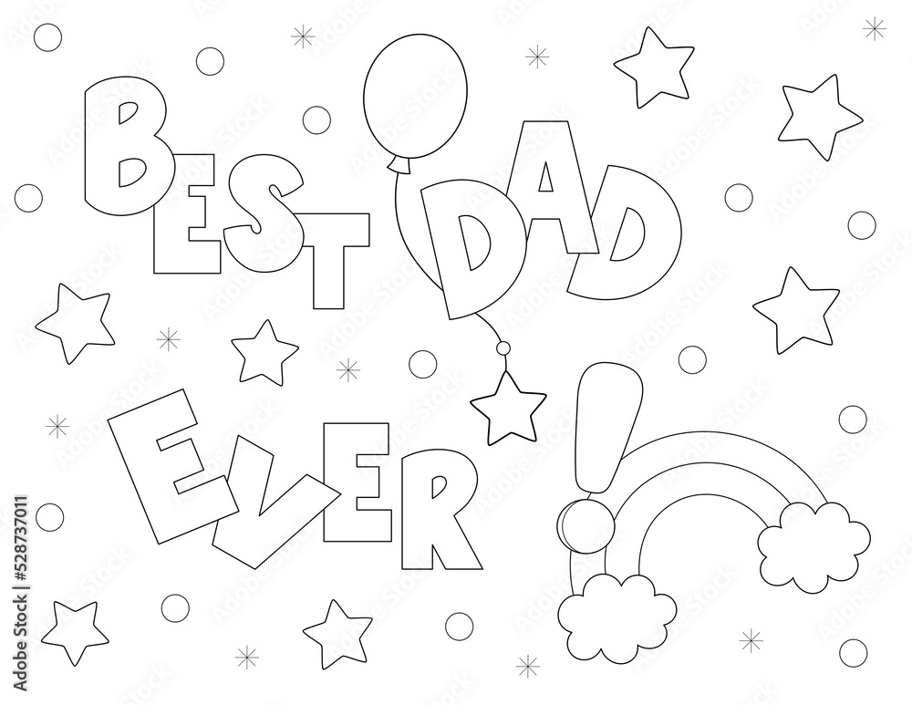 Wish A Happy Fathers Day To The Best Dad Ever With This Cute Coloring wish-a-happy-fathers-day-to-the-best-dad-ever-with-this-cute-coloring