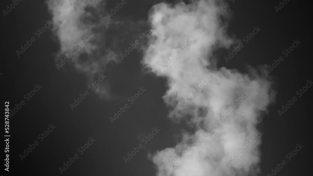 Stream of White Smoke Creeps Up. White vapor or smoke slowly rises ...