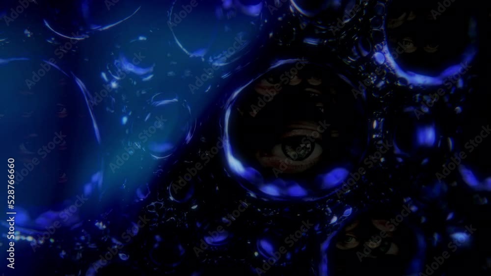 Weird Eyeballs Hidden Wall Spooky Scene Zoom In. Scary creepy eyes ...