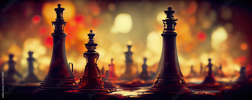 Chess game wallpaper background header illustration Stock Illustration ...