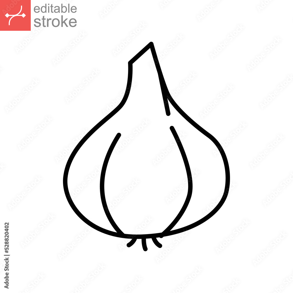 Garlic bulb icon. allium sativum healthy vegetables veggie ingredient ...