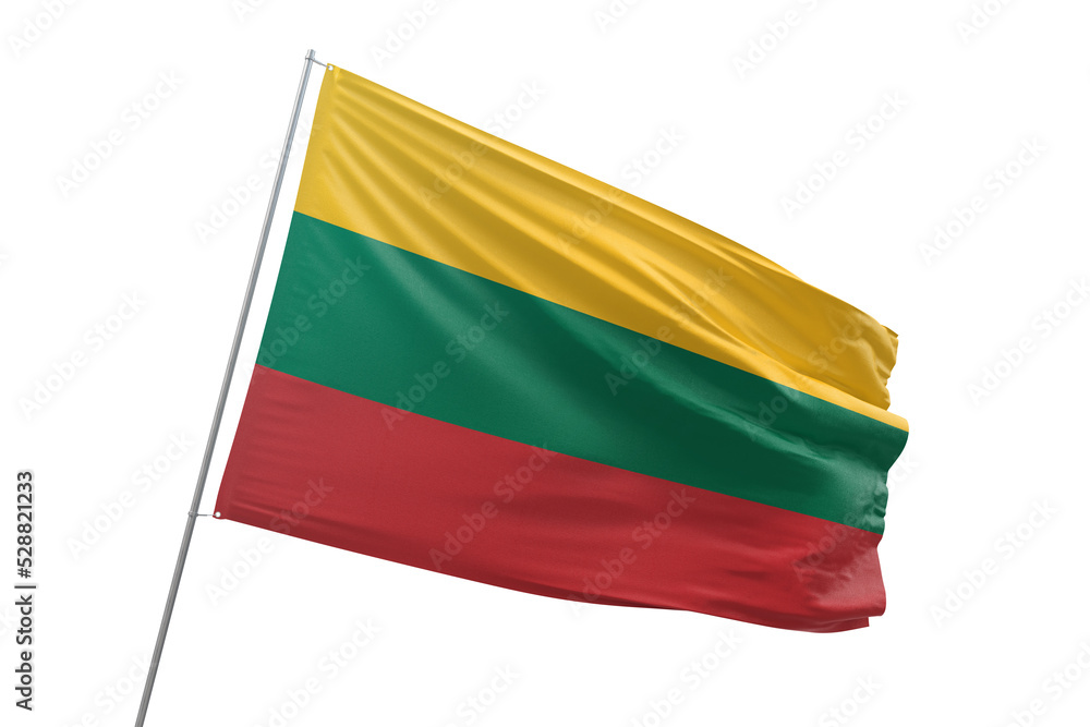 Transparent flag of lithuania Stock Illustration | Adobe Stock