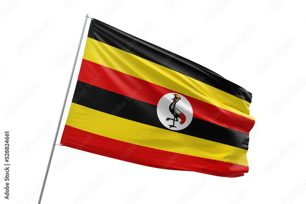 Transparent flag of uganda Stock Illustration | Adobe Stock