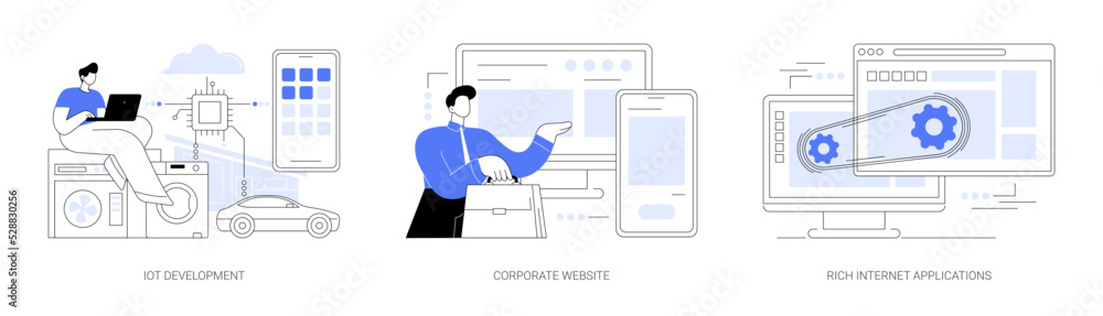 IT services abstract concept vector illustrations. Stock Vector | Adobe ...
