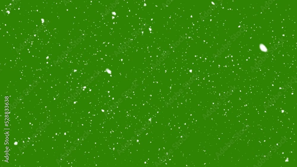 Snow falling on green screen background Stock Video | Adobe Stock
