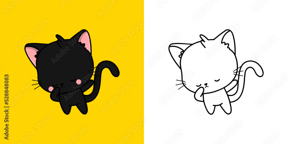Cute Bombay Cat Clipart for Coloring Page and Illustration. Happy Clip ...