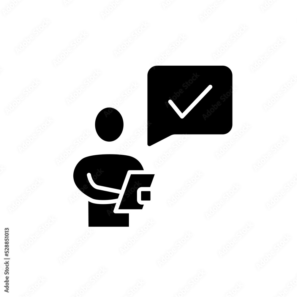 Approved process concept line icon. Simple element illustration ...