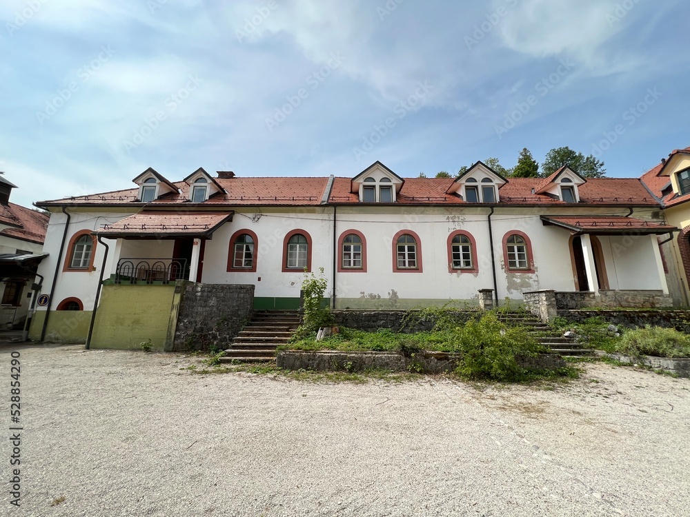 The building of the Sajne bookstore - Stari trg pri Lozu, Slovenia ...
