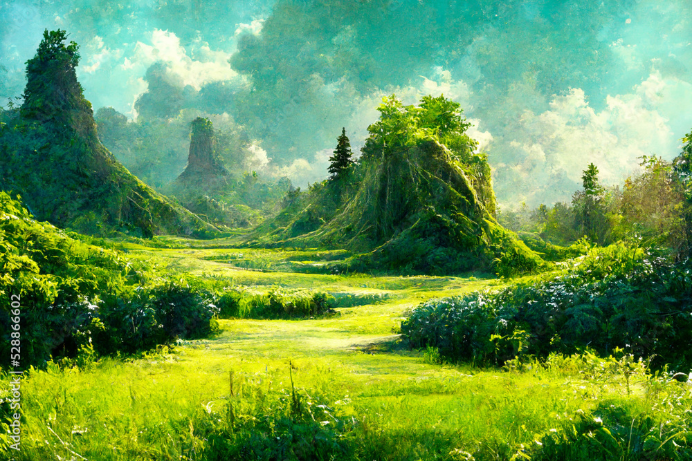 Nature Green Background Stock Illustration | Adobe Stock