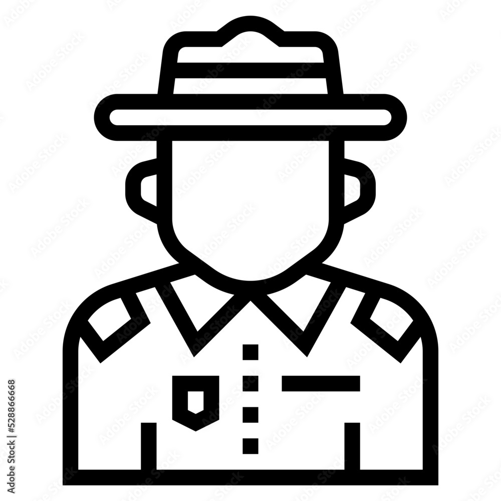 forest ranger icon Stock Vector | Adobe Stock