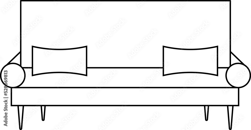 couch graphic design isolated on transparent background Stock ...