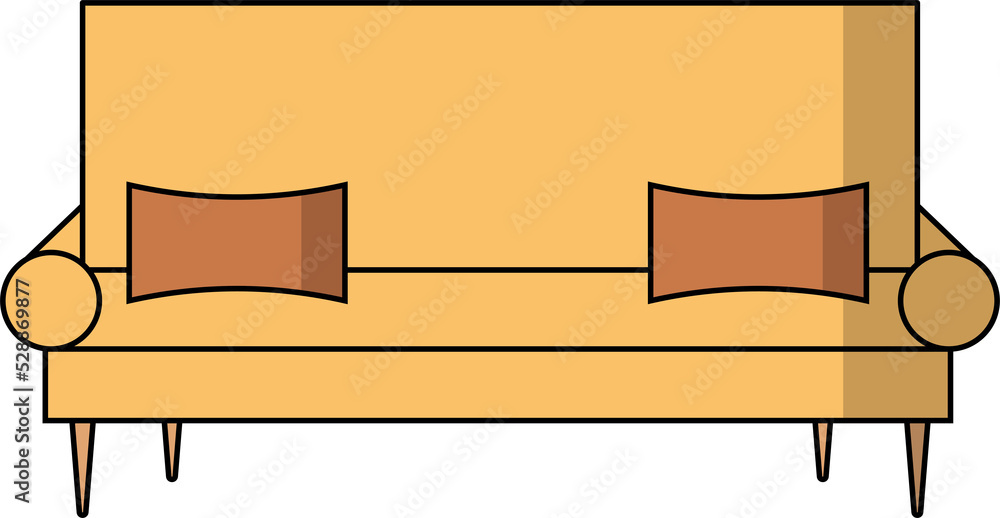 couch graphic design isolated on transparent background Stock ...