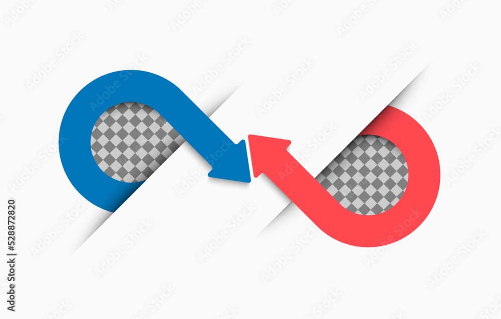 Versus Screen with Empty transparent Round Frames, vector blue and red ...