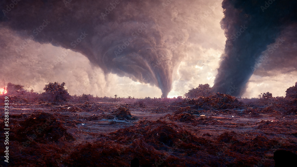 Huge Thermal Geysers on Alien Planet Surface Sci-Fi Scenery Art ...