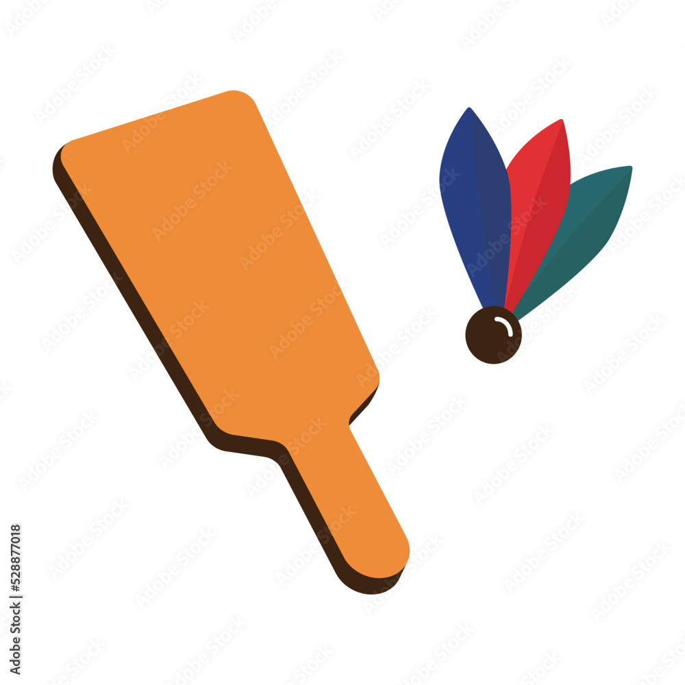 Vector illustration of Hanetsuki. This is one of the traditional New ...