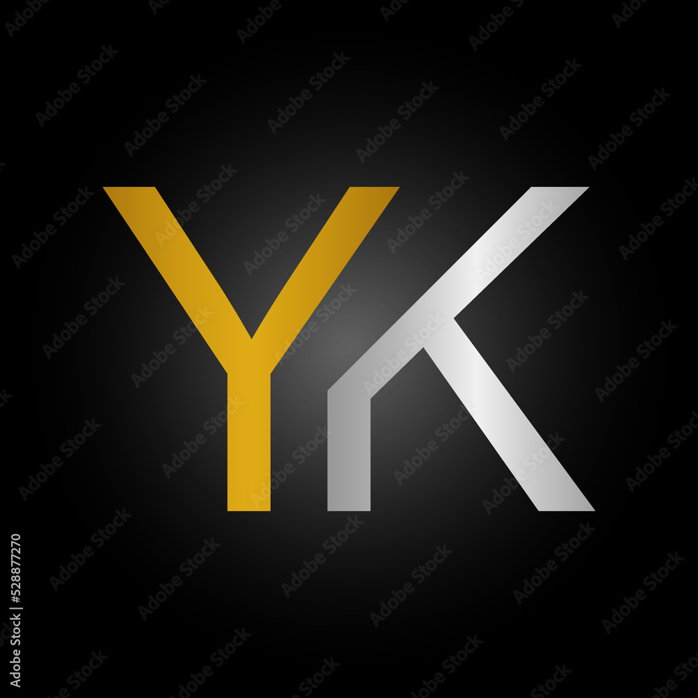 Initial YK Letter Logo With Modern Typography Vector Template. Creative Letter YK Logo . Stock ...