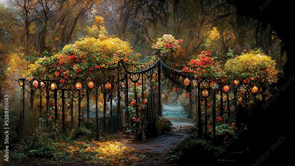 Romantic Garden Painting