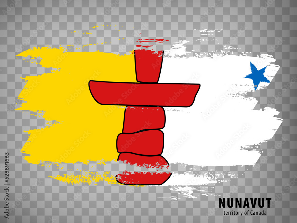 Flag of Nunavut from brush strokes. Canada. Flag Nunavut Territory with ...