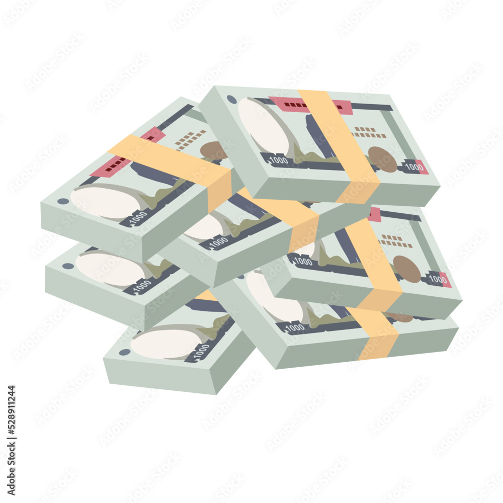 Nepalese Rupee Vector Illustration. Nepal money set bundle banknotes ...