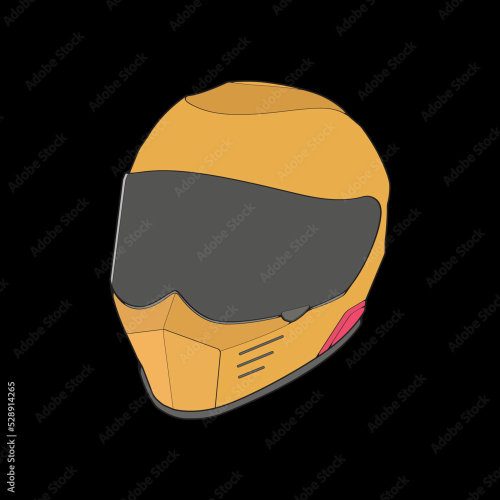Block helmet full face Vector Illustration, Helmet Concept, helmet ...