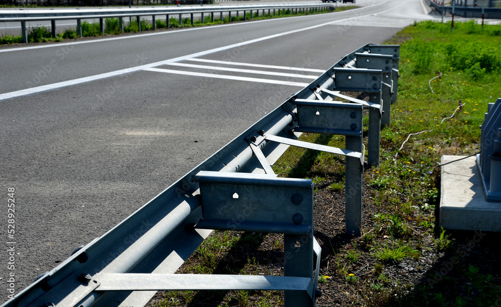 arresting system made of steel construction stops vehicles in a ...