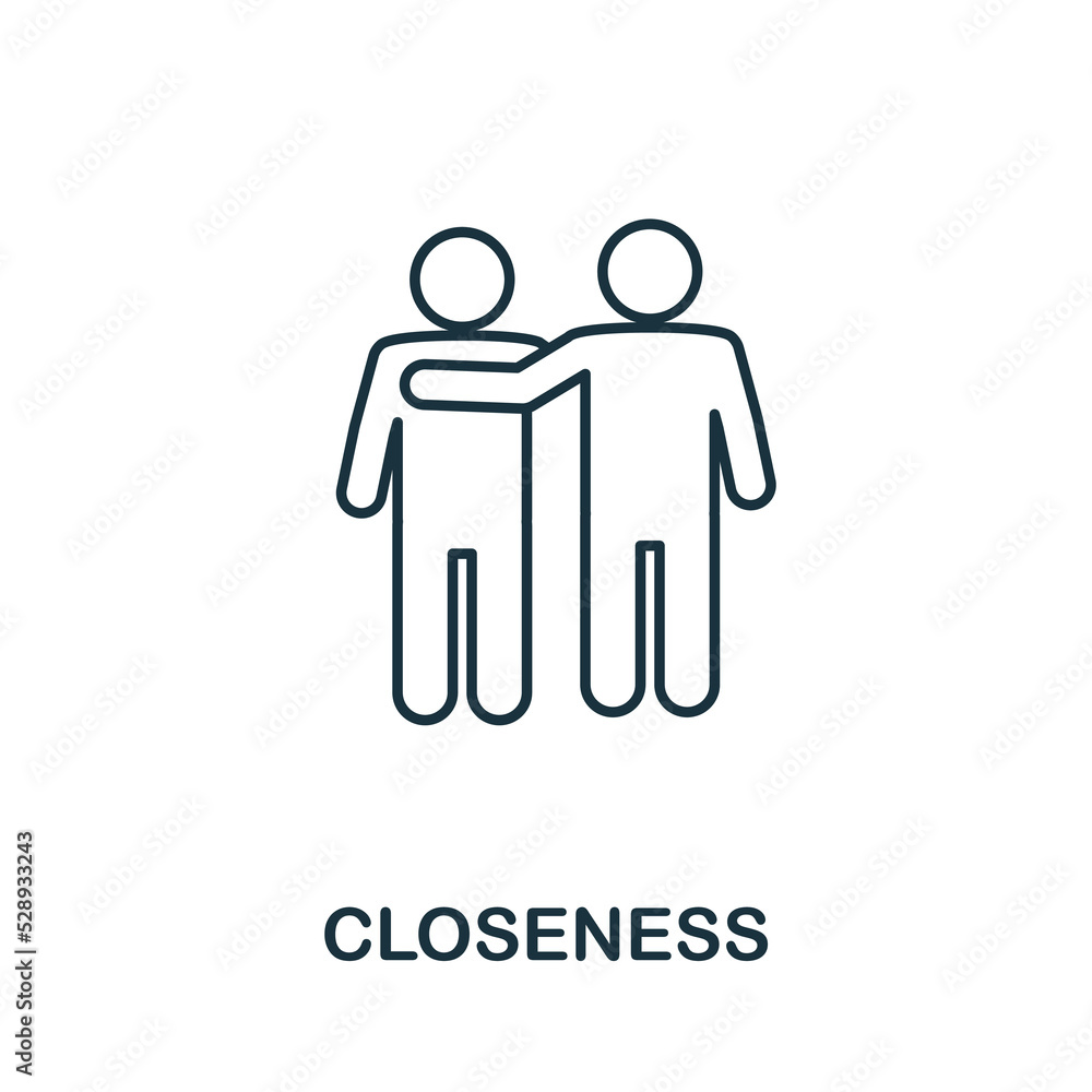 Closeness Icon Simple Element From New Normality Collection Filled Monochrome Closeness Icon