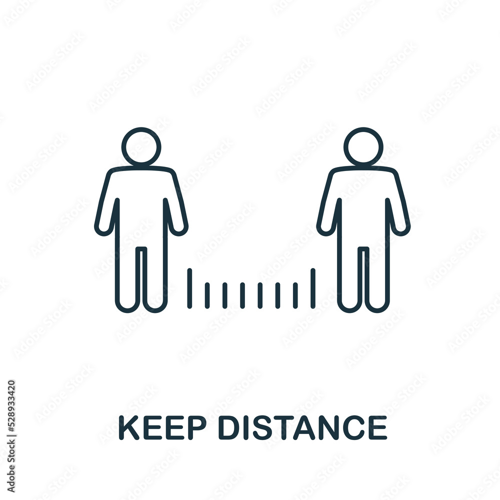 Keep Distance icon. Simple element from new normality collection ...