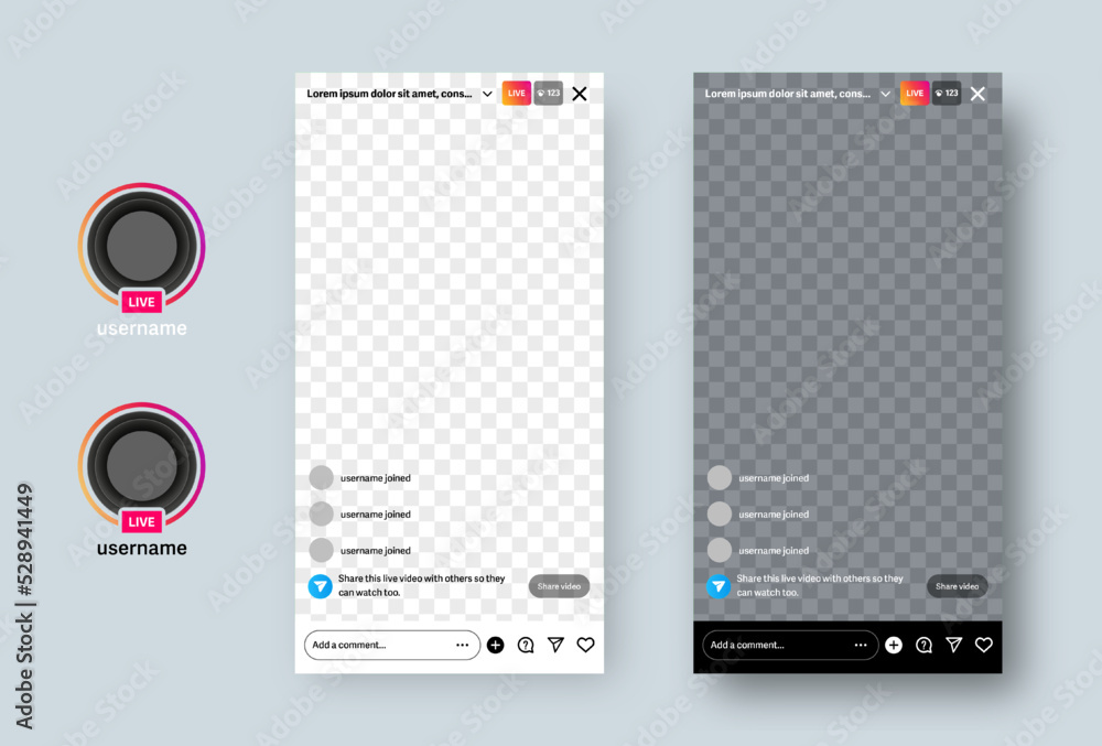 Lombok, Indonesia - September 7, 2022: Instagram live interface mock up ...