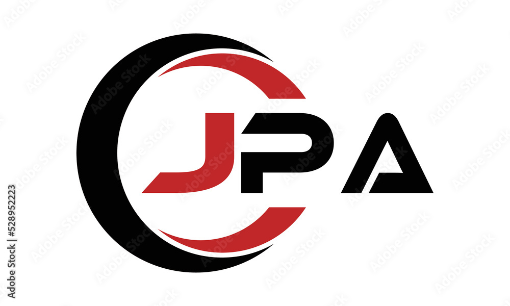 JPA three letter swoosh logo design vector template | monogram logo ...