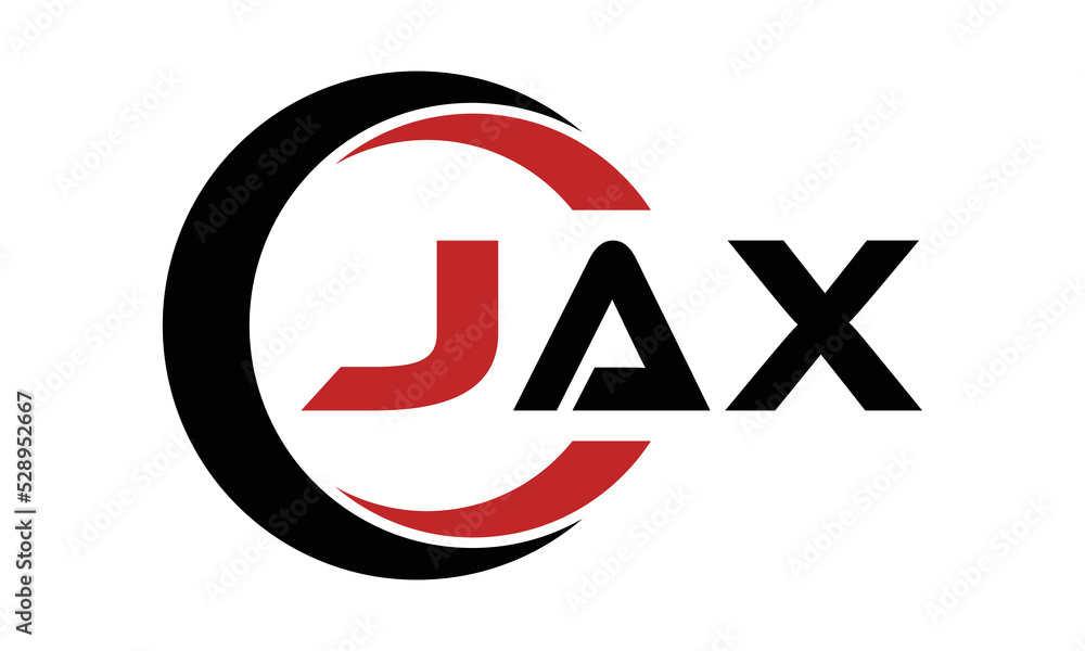 JAX three letter swoosh logo design vector template | monogram logo ...